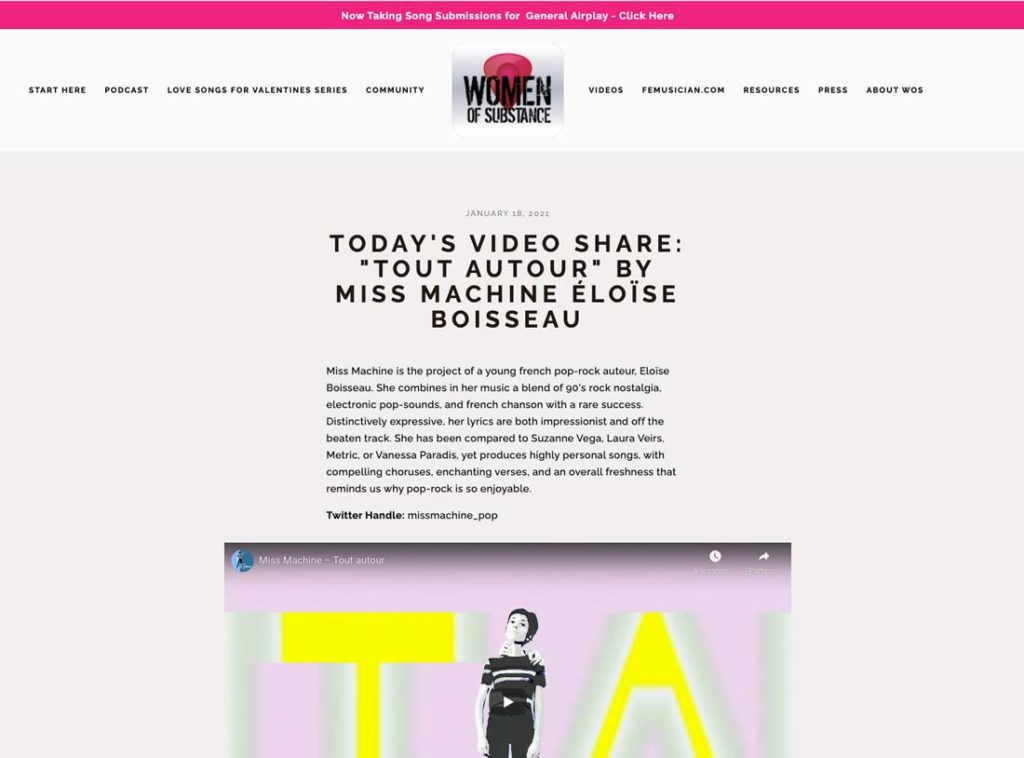 Presse – Miss Machine